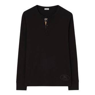 Burberry Henley T-Shirt - - Tops - Herren - Schwarzk - M