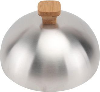 Cabilock Speiseglocke Edelstahl Teppanyaki Deckel Steakglocke Steak Abdeckhaube Tellerglocke Wärmeglocke Burger Dome Für Steak Pizza Grill 26cm