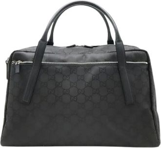 Gucci unisex, Pre-owned, Noir, Taille: ONE Size Sac Boston GG Nylon Pre-owned