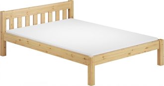 Erst-Holz Doppelbett Ehebett Bettrahmen Kiefer massiv 160x200 Matratze Rollrost Bettgestell 60.38-16 M