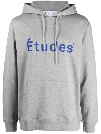 Études Studio Hoodie mit Logo-Print - Grau