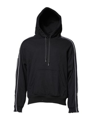 Dolce & Gabbana Mens Black Cotton Logo Hooded Sweatshirt Sweater Clothing
