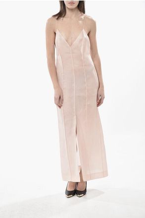 Khaite Silk Organza Slip Dress with Darts size 40