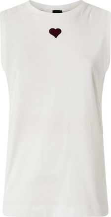 Pinko Top PINKO CASIMIRO CANOTTA JERSEY DI COTONE CON RICAMO canotta
