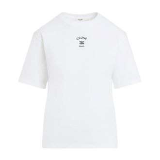 Celine Lockeres T-Shirt - - Tops - Damen - Wei&szlig; - S
