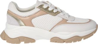 Baldinini Femme, Chaussures, Blanc, Taille: 37 1/2 EU Baskets en cuir et mesh