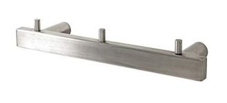 Haku Möbel Garderobenleiste Edelstahl, Edelstahl - Maße: B 26 cm x H 4 cm x T 6 cm, Style: Modern