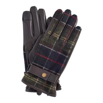 Barbour Tartan Lederhandschuhe - - Accessories - unisex - Gr&uuml;n - M