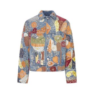 Amiri Veste en jean brod&eacute;e - Homme - Vestes - Multicolore - Taille: XL