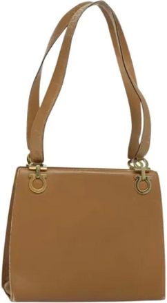 Ferragamo Pre-owned Cuir sacs-ports-paule - Femme - Pre-owned - Beige - Taille: ONE Size