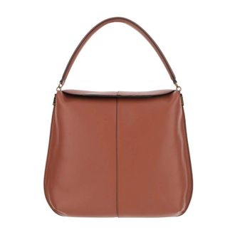 Tod's Lederklappentasche mit T-Detail - - Bags - Damen - Braun - ONE SIZE