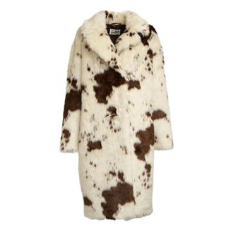 MC2 Saint Barth Femme, Manteaux, Multicolore, Taille: 38 FR Manteau croisé en fausse fourrure