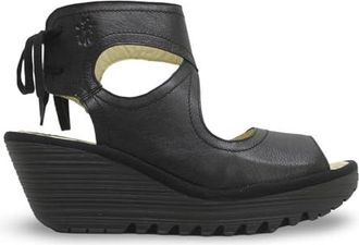 FLY London Femme YULP571FLY Sandal, Black, 38 EU