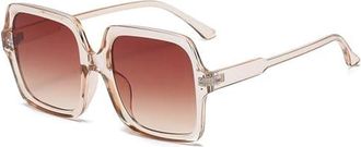 Generic Lunettes De Soleil Carr&eacute;es &Agrave; Grande Monture For Hommes Et Femmes, Protection UV400, Id&eacute;ales For Les D&eacute;placements En Ext&eacute;rieur.(Brown)