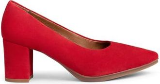 miMaO Escarpins pour Femme à Talon Moyen en Daim Rouge, EU 41