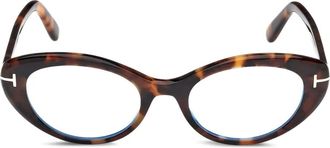 Tom Ford Eyewear lunettes de vue à monture papillon - Marron
