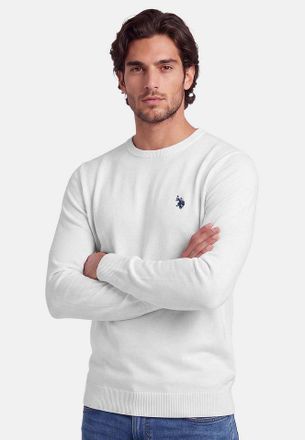 U.S.Polo Association Rundhalspullover USJackk - Herren Crewneck Pullover mit Rippb&uuml;ndchen