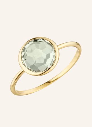 Leaf Ring Green Amethyst Aus 14 Karat Gelbgold gold