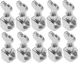 DOITOOL 10 Stück Metall Nadelklemmen mit Drehbarem Griff Schrauben Nadelhalter Ersatzteile für Schmetterling Haushaltsnähmaschinen Retro Stil Minimiert Fadenb