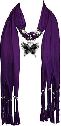 GFM &Eacute;charpe pour femme Motif chouette ou papillon - Violet - moyen