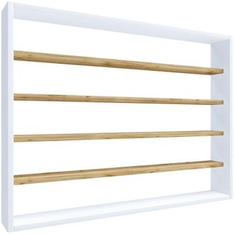 ebuy24 Vitrine murale Osado H. 60 x L. 80 x P. 10 cm Blanc/Hong Eiche