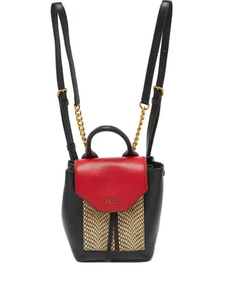 DKNY petit sac &agrave; dos en cuir Alexa - Noir