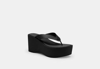 Coach Plateau-Flip-Flop mit skulpturiertem C