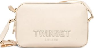 Twin-Set Umhängetasche mit Logo-Detail - Nude