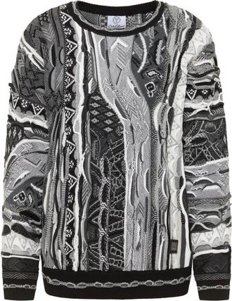 Carlo Colucci Homme, Pulls, Multicolore, Taille: XL Pull en Tricot Col Rond