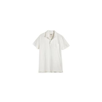 OAS Oas, Homme, Tops, Blanc, Taille: M Polo de Luxe en Terry
