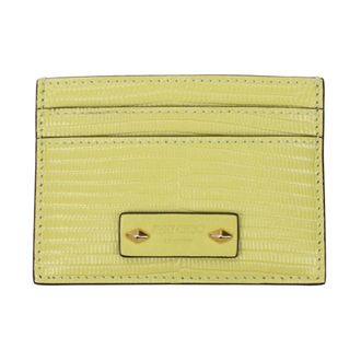 Jimmy Choo London Femme, Accessoires, Jaune, Taille: ONE Size Porte-cartes en cuir avec plusieurs fentes pour cartes