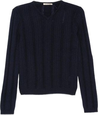 Paloma Wool Clot Ribbed-knit V-neck Sweater