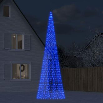 vidaXL LED-Weihnachtsbaum f&uuml;r Fahnenmast 1534 LEDs Blau 500 cm Vidaxl
