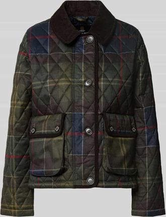 Barbour Regular Fit Steppjacke mit Allover-Muster