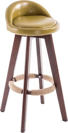 Generic Hoher Barhocker aus Massivholz, moderner minimalistischer Barhocker, skandinavischer Barhocker mit bequemer R&uuml;ckenlehne / 37 x 37 x 73 cm