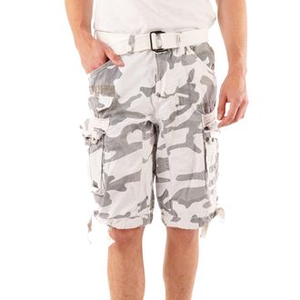 Geographical Norway Panoramique Men - Herren Bermuda Shorts Kurze Manner - Herren Sport Cargo Short Sommer - Regular Herrenshorts Chino Bermuda Shorts Fit (CAMO Wei&szlig; XXL)