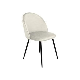 Dmora Stuhl Stinson Wei&szlig;: Gepolstert, bis 120 kg