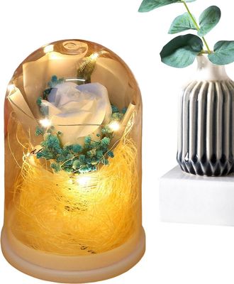 Generic Strau&szlig; unsterblicher Rosen mit -LED | Elegantes Romantisches Nachtlicht | Poetische Dekoration und symbolisches Geschenk zum Geburtstag und zu Weihnac