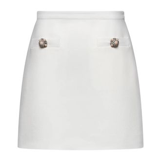 Valentino Ivory Rock mit Juwelentaschen - - Skirts - Damen - Beige - M
