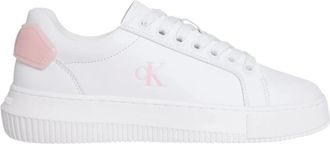 Calvin Klein Jeans Femme, Chaussures, Blanc, Taille: 40 EU sneaker Pelle