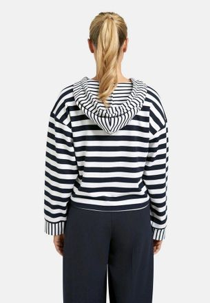 Smith & Soul Kurzarmshirt Hoddie mit gestreitem Muster - Regular Fit