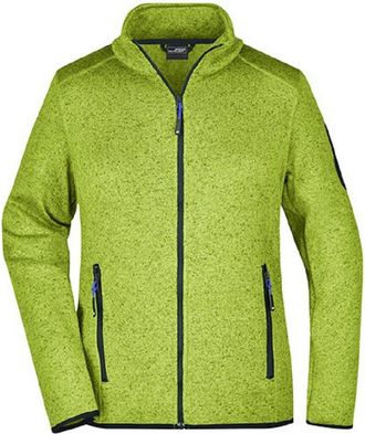 James & Nicholson Fleecejacke Damen Slim Strickfleece Jacke / Fleecejacke ohne Kapuze Innen angeraut
