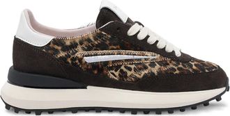 D.A.T.E. Athleta Sneakers mit Animal-Muster - Braun