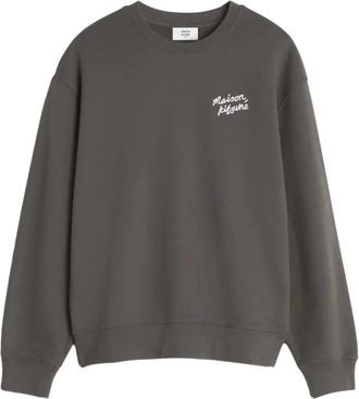 Maison Kitsun&eacute; Handwriting Comfort Sweatshirt - - Sweatshirts & Hoodies - Herren - Grau - M