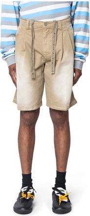 ERL Erl, Homme, Shorts, Beige, Taille: M Pleated Chino Shorts Woven