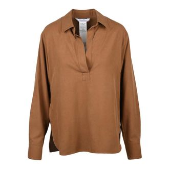 Max Mara Femme, Blouses et Chemises, Brun, Taille: 40 FR Blusa