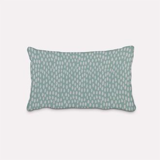 Schöner Leben Kissenhülle Bayside Tupfen Pinselstriche Mint weiß, Größe:30x50cm (HxB)