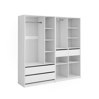 Vicco Armoire &agrave; v&ecirc;tements Elmo, Blanc, 100 x 200 cm Set de 2 pi&egrave;ces