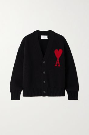 Ami Cardigan En Laine M&eacute;rinos Intarsia - Net Sustain
