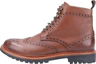 Cotswold Mens Rissington Commando Lace Up Brogue Ankle Boots